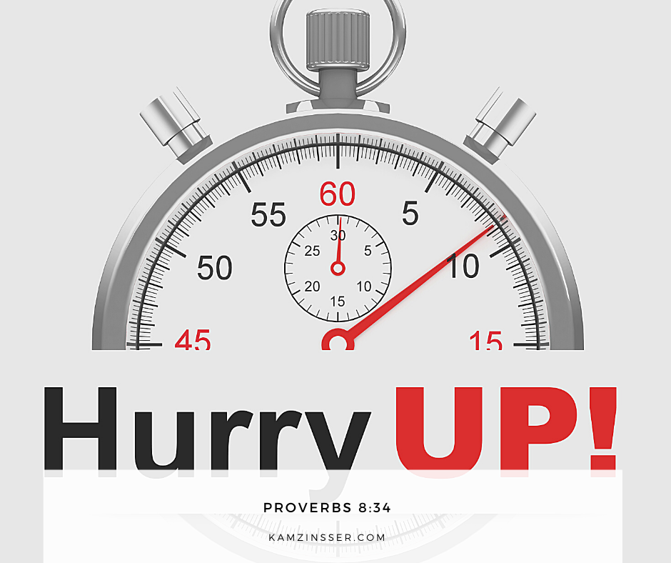 Two ways to slow down in a hurry-up world! - KamZinsser