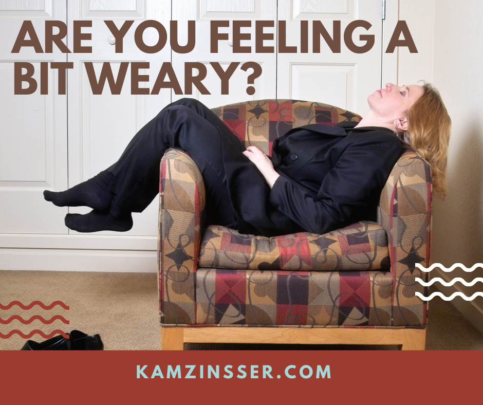 I confess I am feeling a bit weary but... - KamZinsser